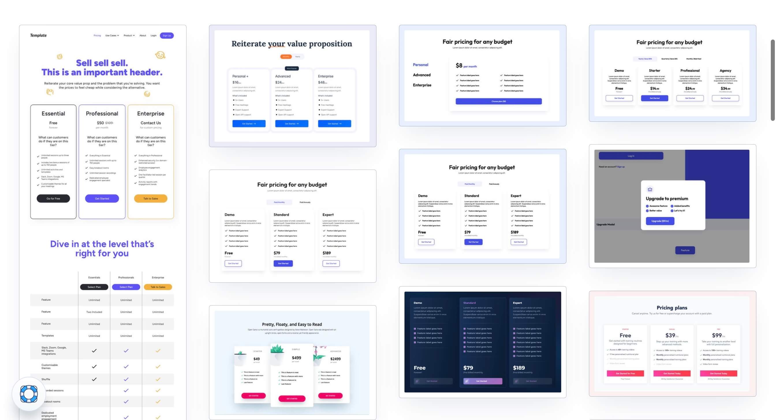 Free Webflow Pricing Components | Copy & Paste